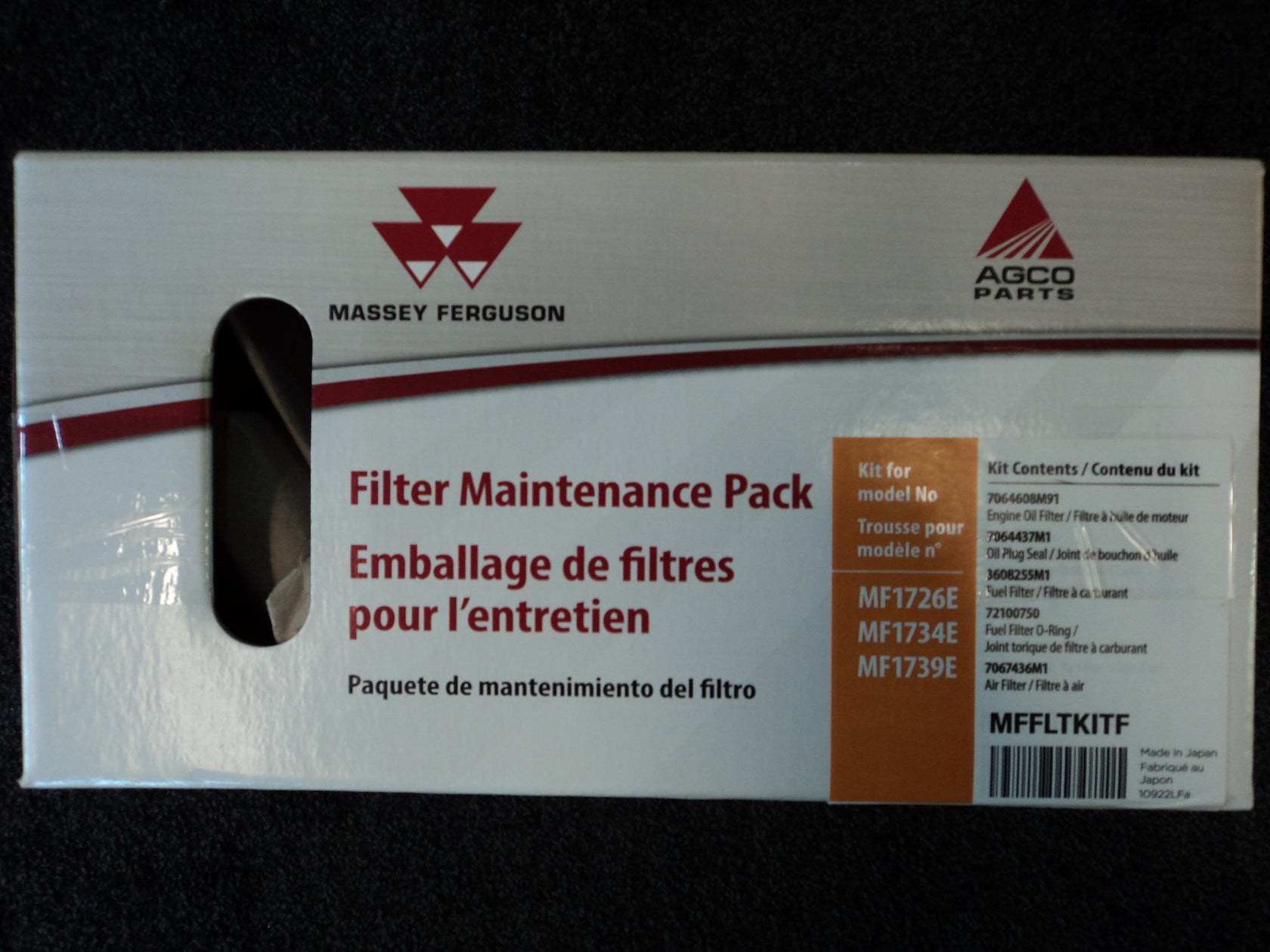 MFFLTKITF - 1726E, 1734E, 1739E, Massey Ferguson Filter Maintenance ...