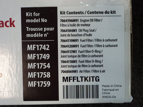 MFFLTKITG - 1742, 1749, 1754, 1758, 1759, Massey Ferguson Filter Maint ...